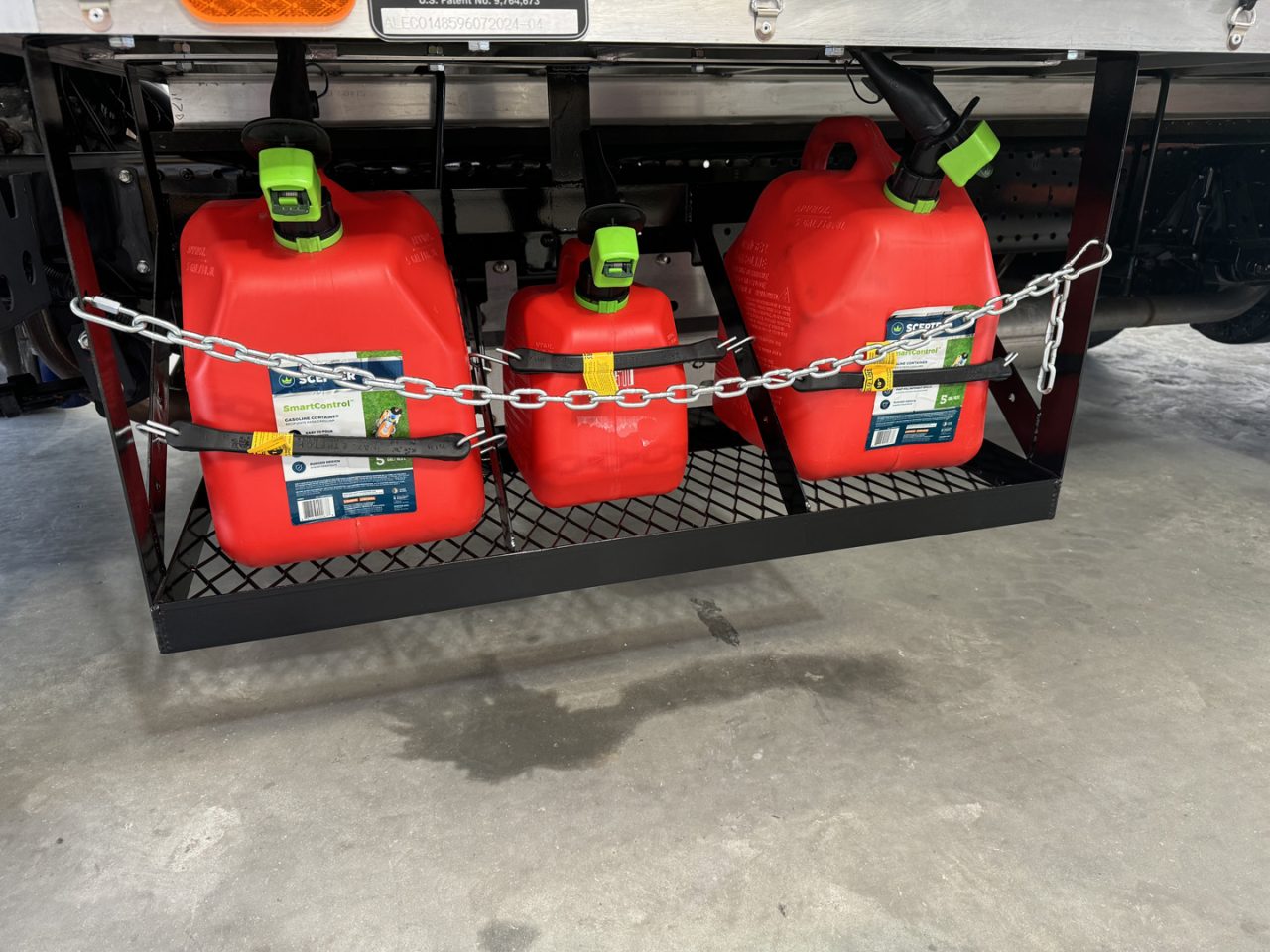 Gas Can Rack $495.00 | Super Lawn Trucks